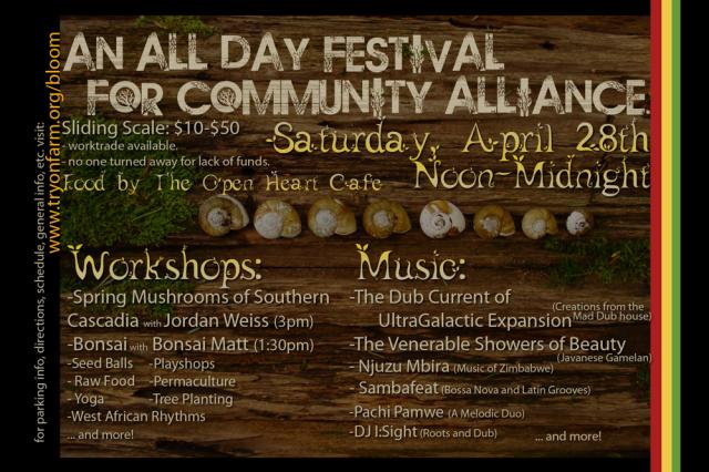 bloom flyer back 4x6 | Tryon Life Community Farm